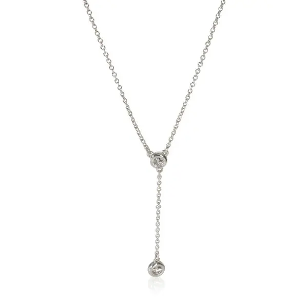 Tiffany & Co. Sterling Silver Diamond Lariat Necklace - Sterling_silver