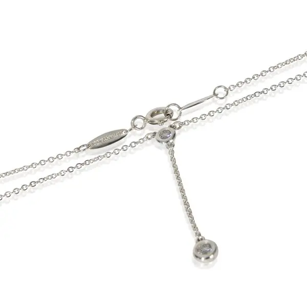 Tiffany & Co. Sterling Silver Diamond Lariat Necklace