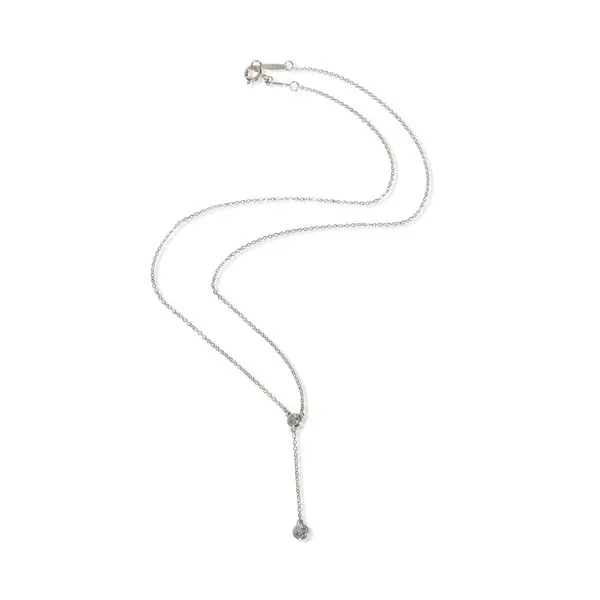 Tiffany & Co. Sterling Silver Diamond Lariat Necklace