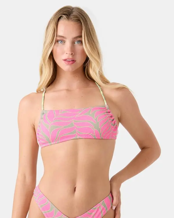 Roxy Stay Wild Bralette Bikini Top - Pink Combo