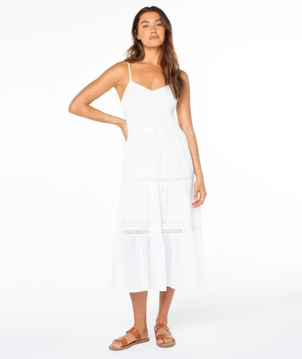 Roxy Azalea Dress - Cloud Dancer Solid