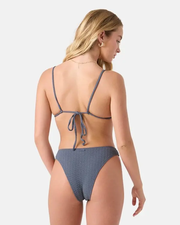 Roxy Haleiwa Built Up Triangle Bikini Top - Gray Combo