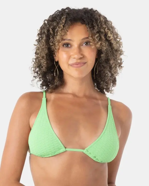 Roxy Haleiwa Built Up Triangle Bikini Top - Vibrant Green