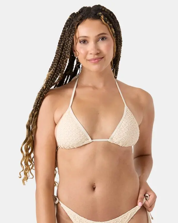 Roxy Crochet Bikini Top - Cream