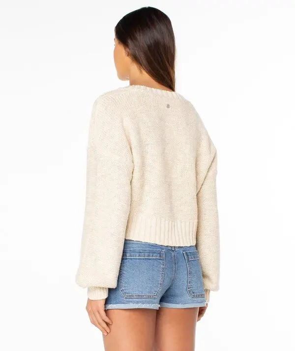 Roxy Study Hall Top - Parchment Solid