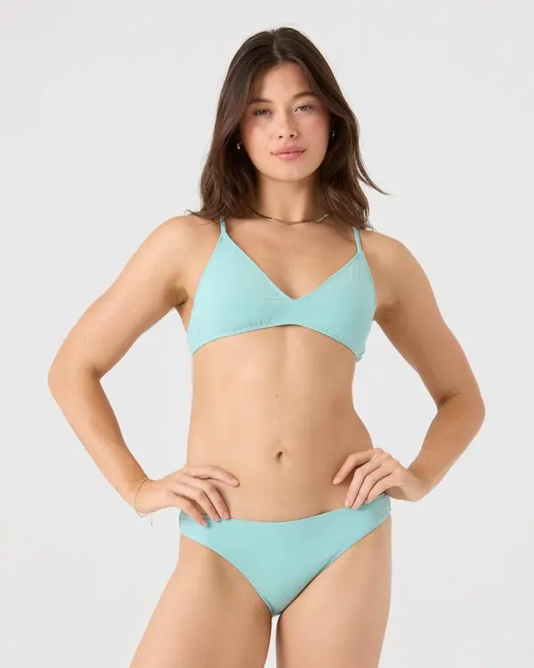 Roxy Sd Beach Classics Athletic Triangle Bikini Top - Aqua Bliss