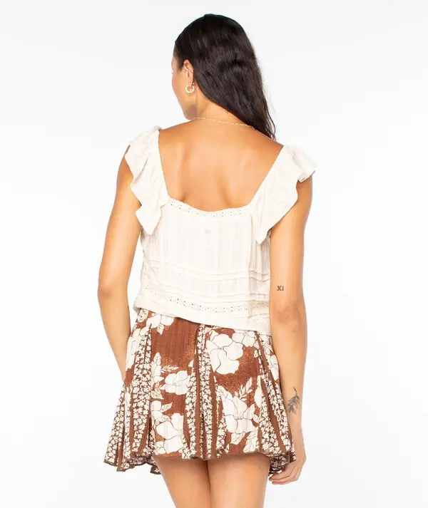Roxy Coastal Rays Top - Parchment Solid