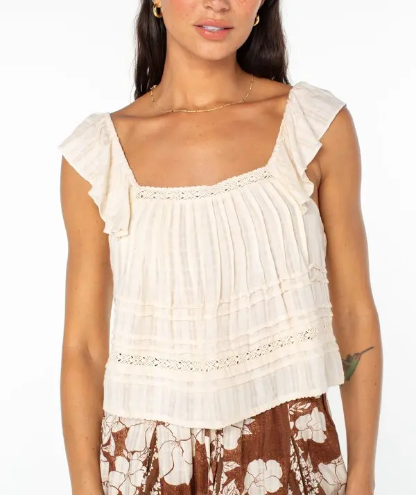 Roxy Coastal Rays Top - Parchment Solid