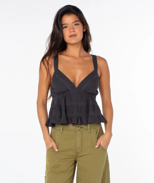 Roxy Layla Tank Top - Phantom Solid