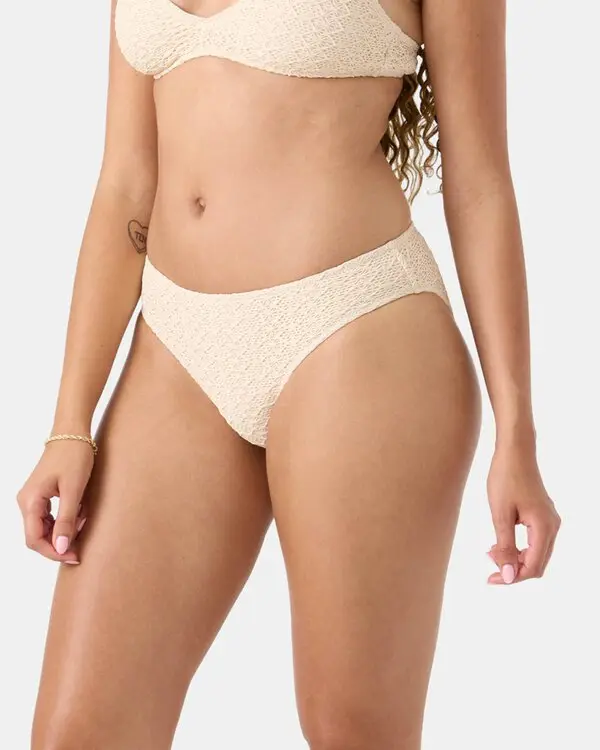 Roxy Crochet Hipster Bikini Bottom - Cream