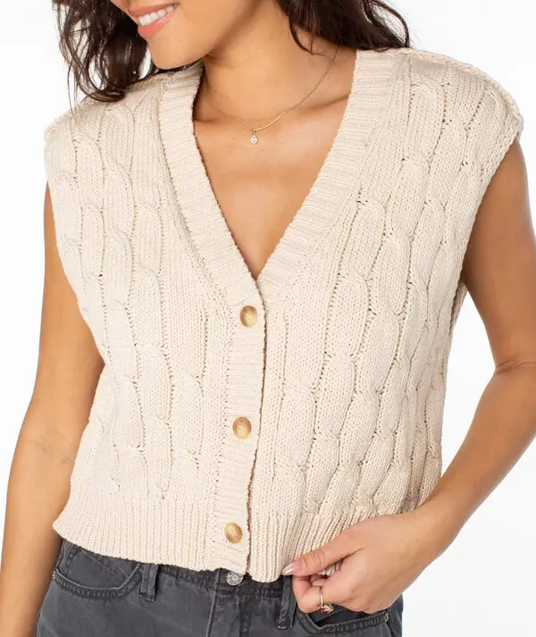 Roxy Sleeveless Button Vest