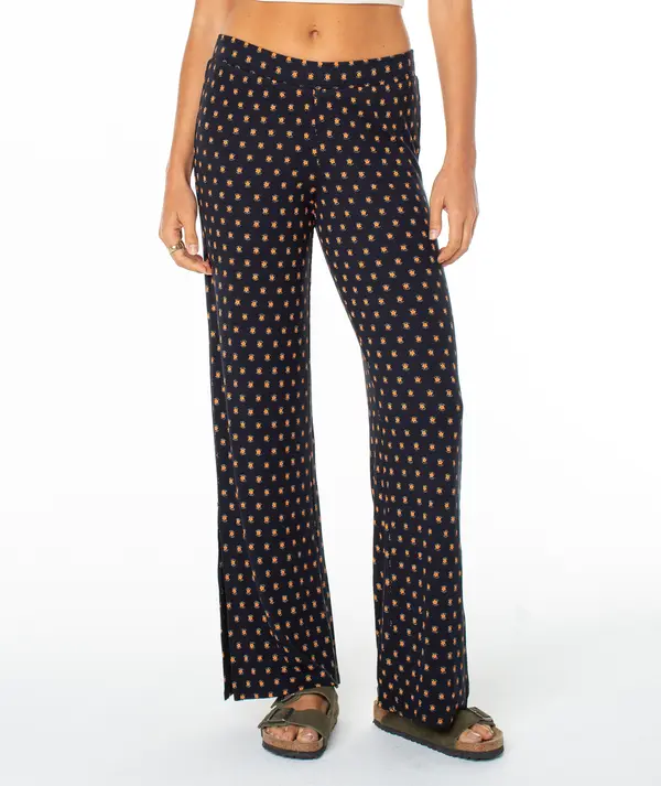 Roxy Printed Wide Leg Pant - Anthracite
