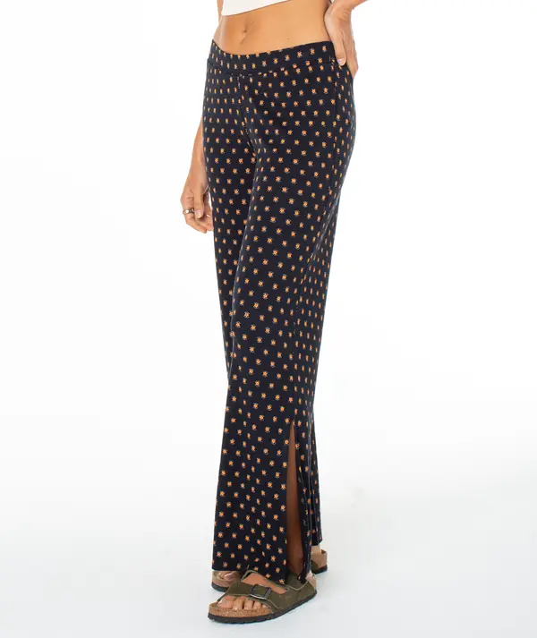 Roxy Printed Wide Leg Pant - Anthracite