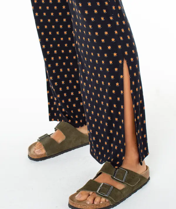 Roxy Printed Wide Leg Pant - Anthracite