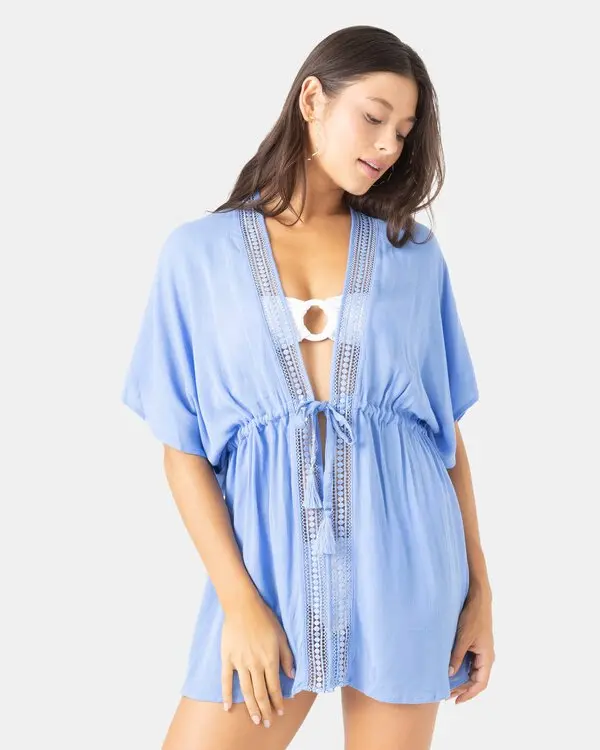 Roxy Sun Kissed Kimono Cover Up - Sail Blue