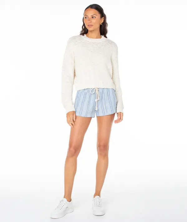 Roxy Enchanted Sky Crewneck Sweater - Parchment Solid