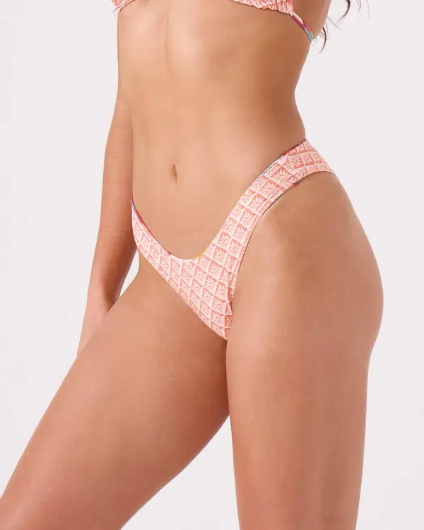 Roxy Hot Tropics Reversible Scoop Cheeky Bikini Bottom