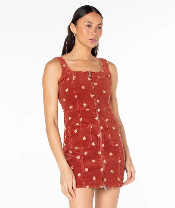 Roxy Sami Embroidered Mini Dress - Cinnebar