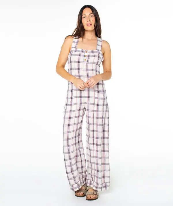 Roxy Want To Roam Romper - Captains Blue Tikal Fancy Check
