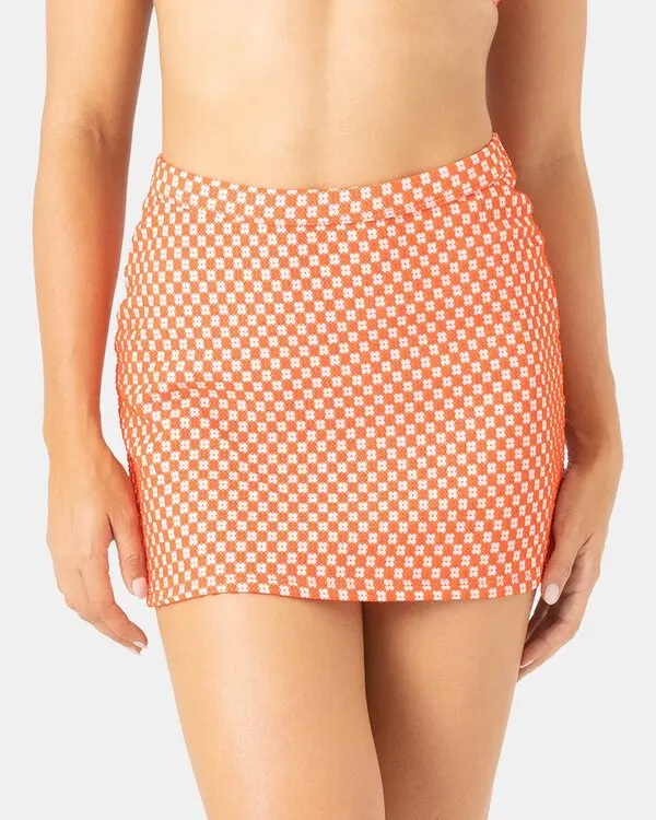 Roxy Mini Crochet Skirt - Red