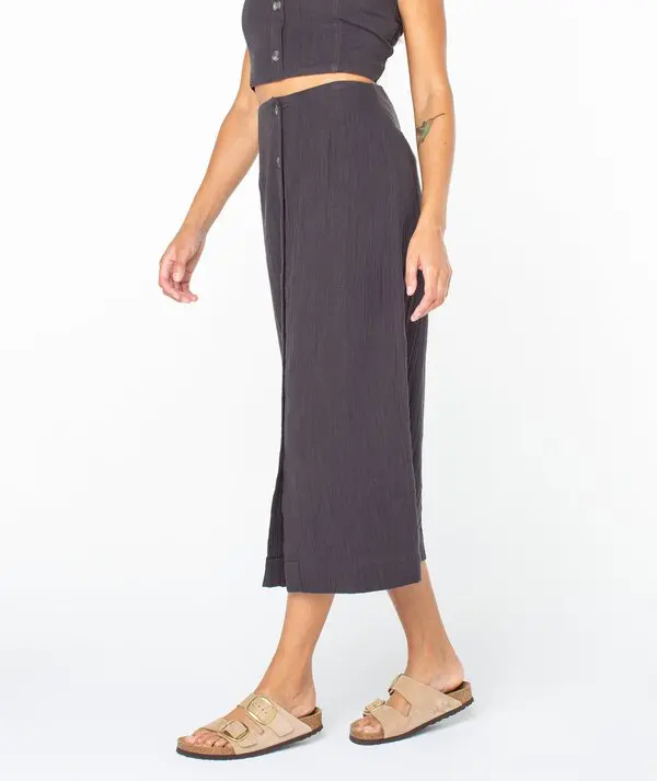 Roxy Island Nomad Maxi Skirt - Phantom Solid