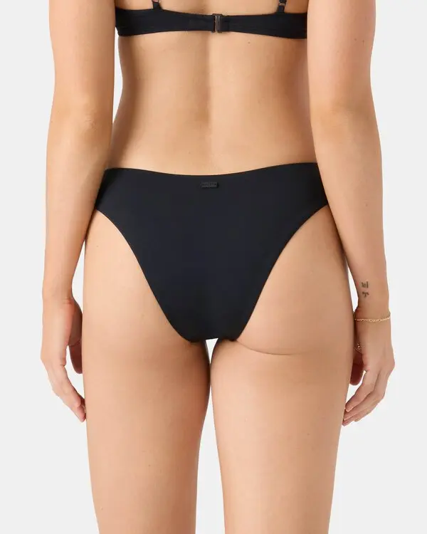 Roxy Beach Classics High Leg Cheeky Bikini Bottom - Anthracite