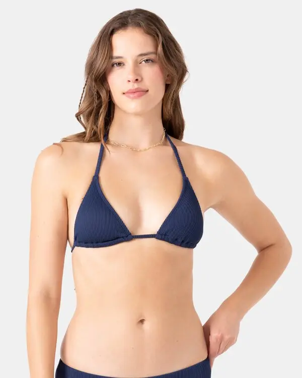 Roxy Love Tiki Tri Bikini Top - Mood Indigo