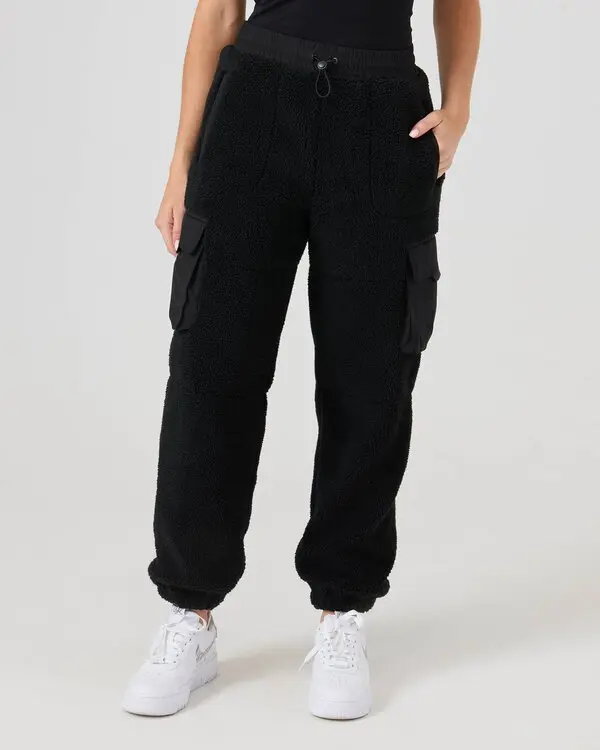 Roxy Rita Sherpa Jogger - Black