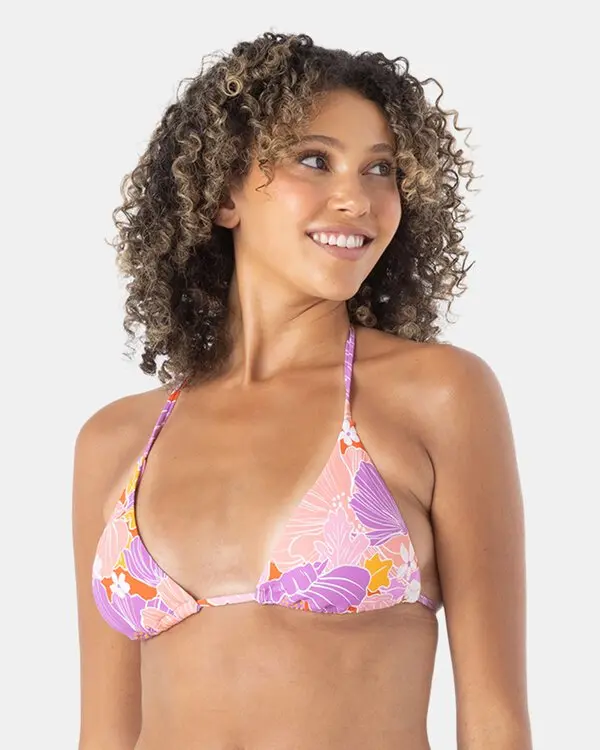 Roxy Bell Bottom Blooms Tiki Triangle Bikini Top