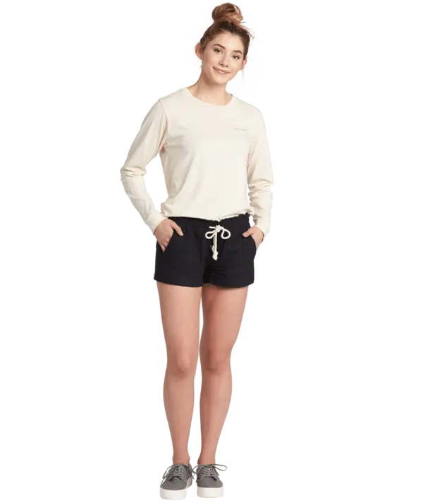 Roxy Oceanside Relaxed Fit Shorts - Anthracite Solid