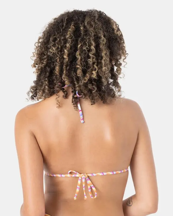 Roxy High Tide Tiki Triangle Bikini Top - Pink Combo