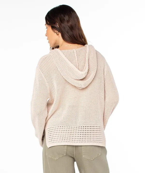 Roxy Relaxed Fit Hooded Tunic - Parchment Solid