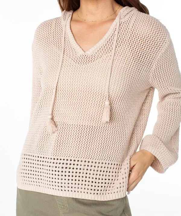 Roxy Relaxed Fit Hooded Tunic - Parchment Solid