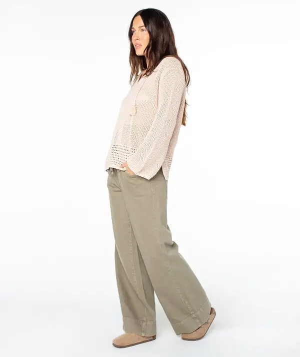 Roxy Relaxed Fit Hooded Tunic - Parchment Solid
