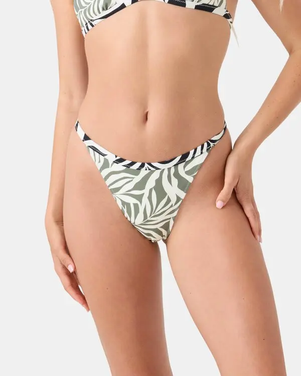 Roxy Surfer's Paradise Fixed Cheeky Bikini Bottom - Black Combo