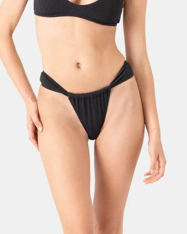 Roxy Haleiwa Adj Tanga Bikini Bottom - Anthracite