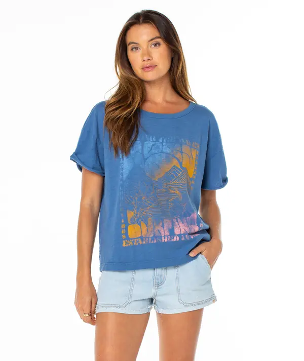 Roxy Ride The Wave Top - Blue Horizon Sunny Oversize
