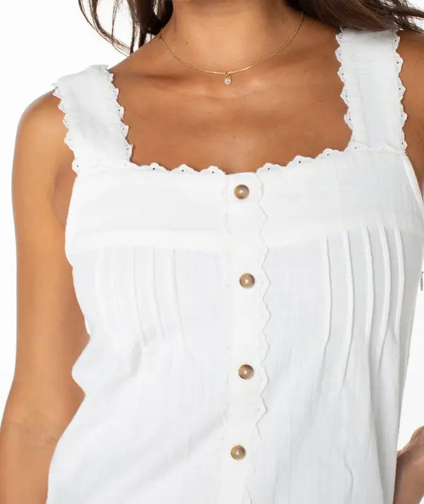 Roxy Hazy Hyacinth Mini Dress - Cloud Dancer Solid