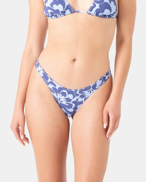 Roxy Tropic Drift Scrunch Hipster Bikini Bottom - Blue Combo