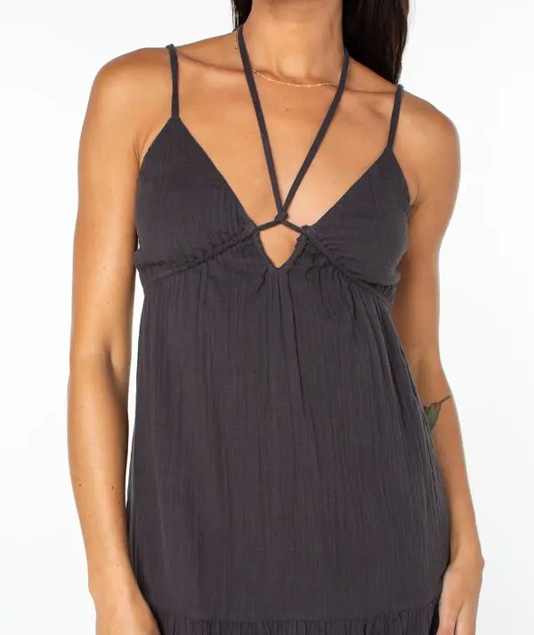 Roxy Sunshine Crush Dress - Phantom Solid