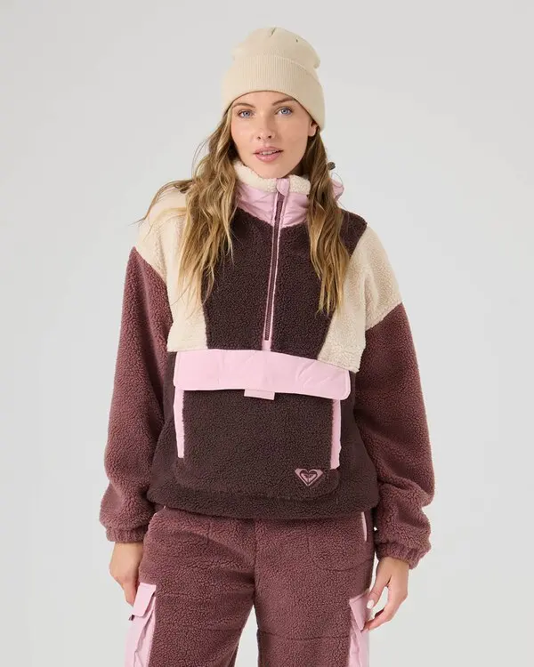 Roxy Half-zip Sherpa Anorak - Fog