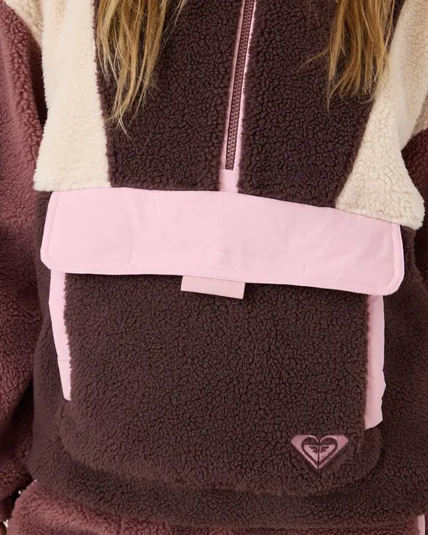 Roxy Half-zip Sherpa Anorak - Fog