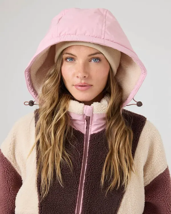 Roxy Half-zip Sherpa Anorak - Fog