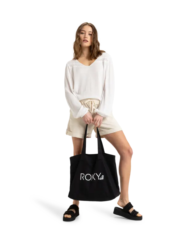 Roxy Spacious Tote Bag With Hook And Loop Closure