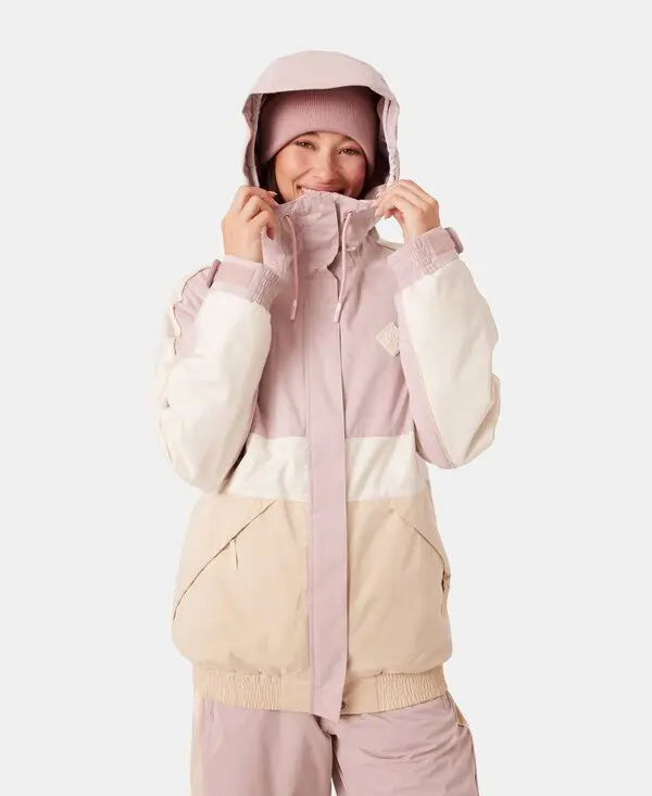 Roxy Highridge Hoody Snow Jacket - Rose Combo