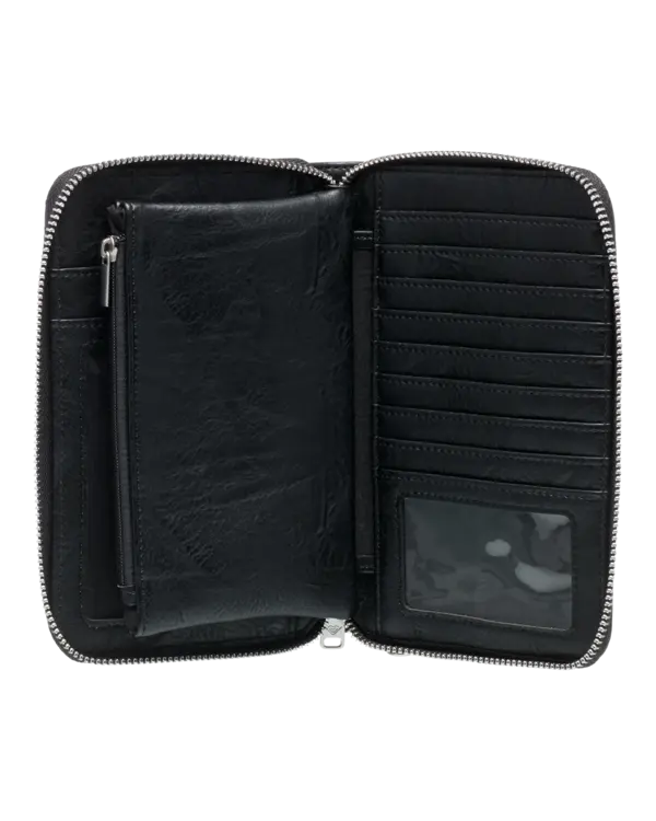 Roxy Back In Brooklyn Zip Around Wallet - Anthracite