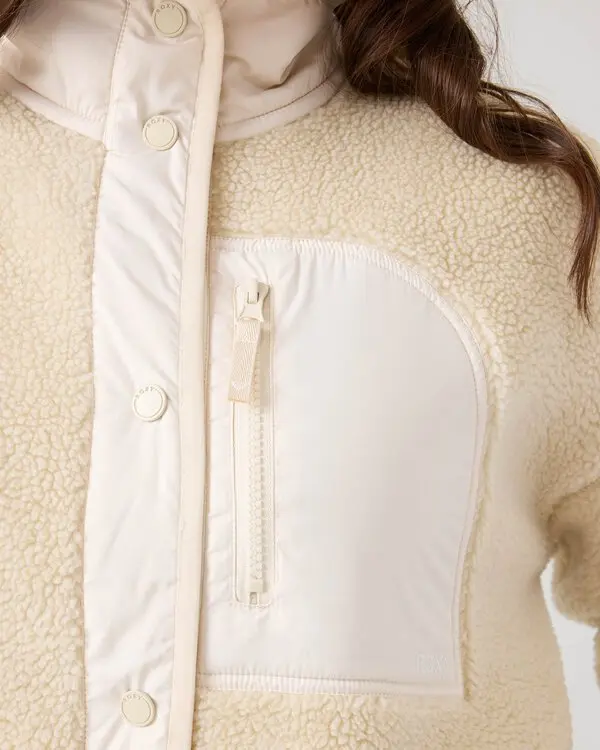 Roxy Axel Bonded Sherpa Jacket - Fog