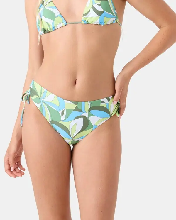 Roxy Surf Break Bikini Bottom - Green Tropics