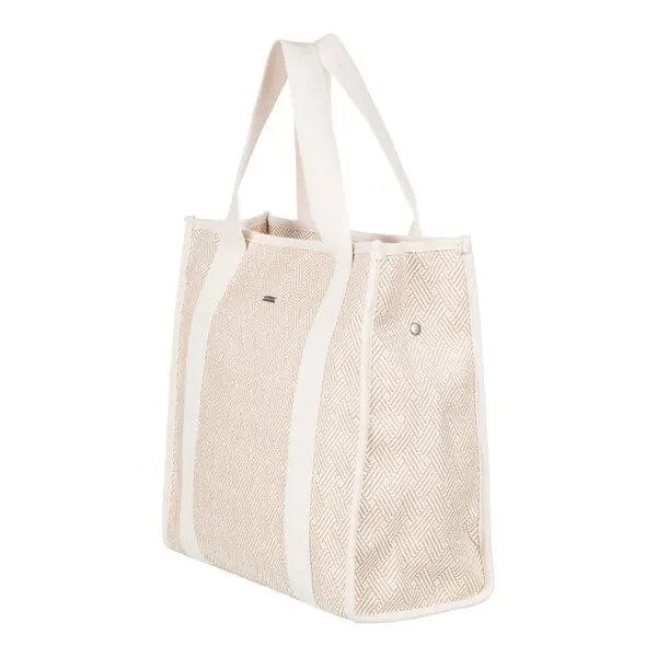 Roxy Straw And Cotton Tote Bag
