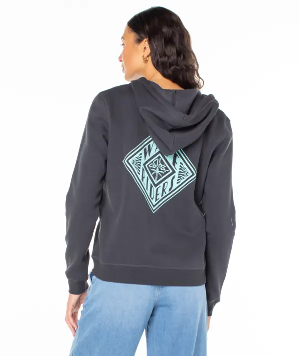 Roxy Evening Hike Zip-up - Phantom Wave Riders